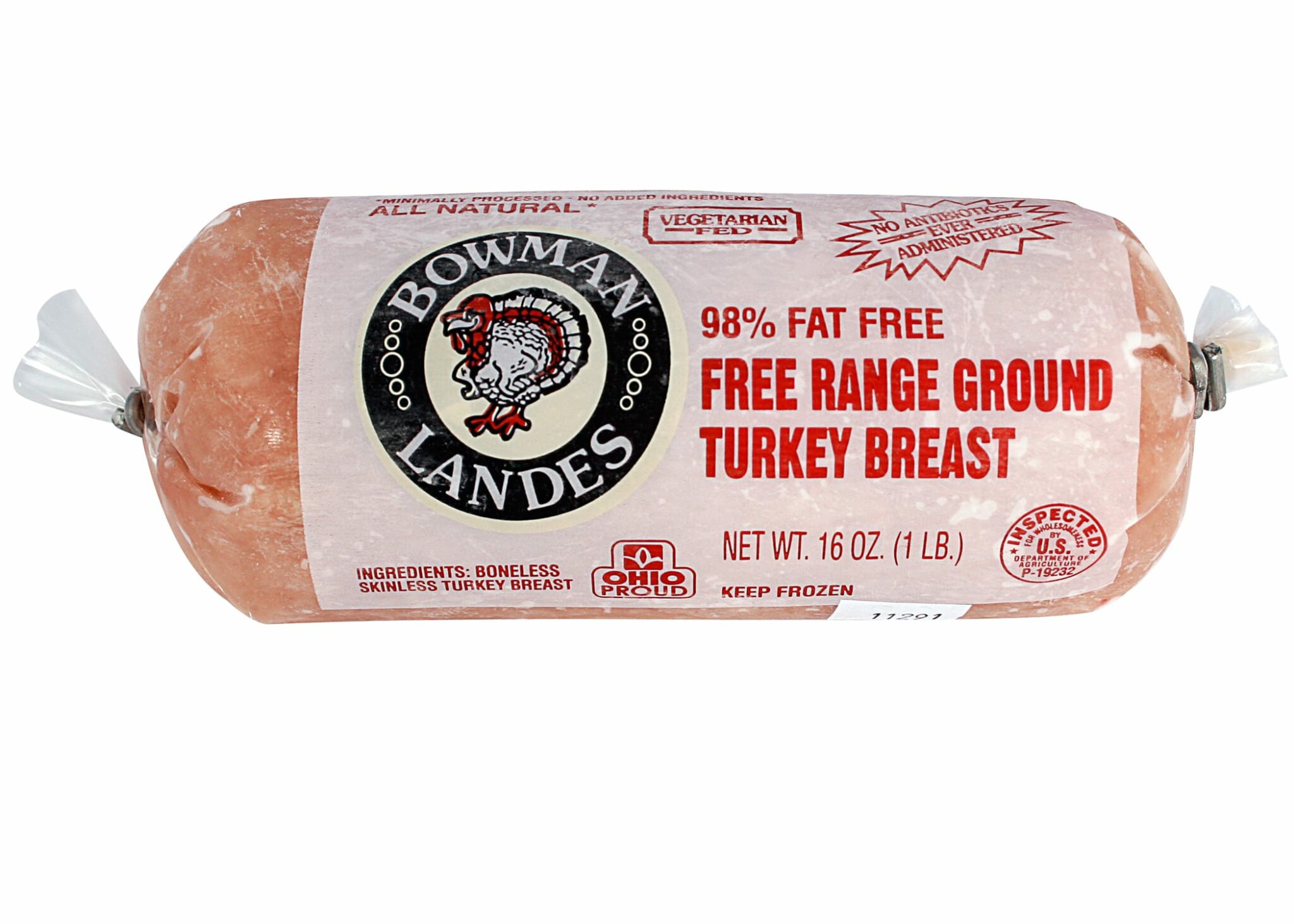 Free Range Ground Turkey Breast (1# tube) | Bowman And Landes Turkeys