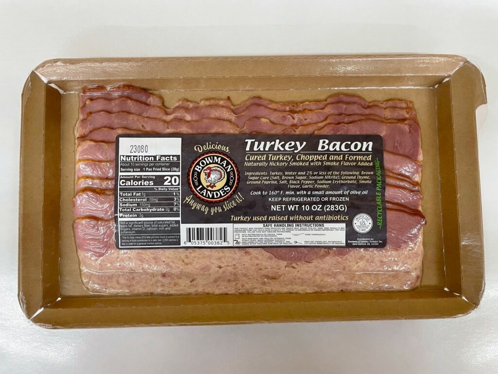 Turkey Bacon (Packaged) | Bowman And Landes Turkeys